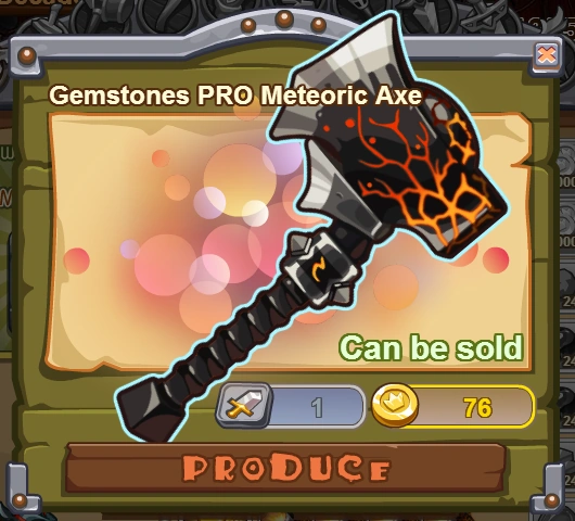 Gemstones PRO Meteoric Axe | My Weapon Shop Wiki | Fandom