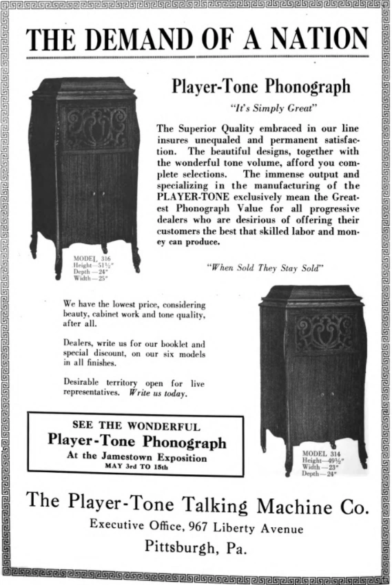 Player-Tone Talking Machine Company | MyCompanies Wiki | Fandom