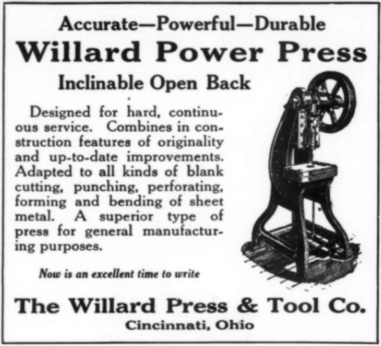 Willard Press & Tool Company | MyCompanies Wiki | Fandom