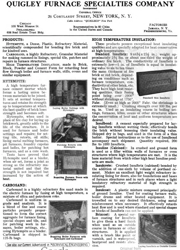 Quigley Furnace Specialties Company | MyCompanies Wiki | Fandom