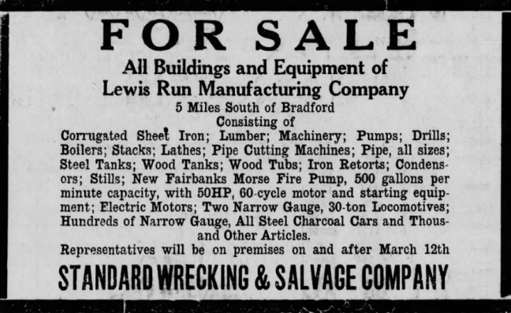 Lewis Run Manufacturing Company | MyCompanies Wiki | Fandom