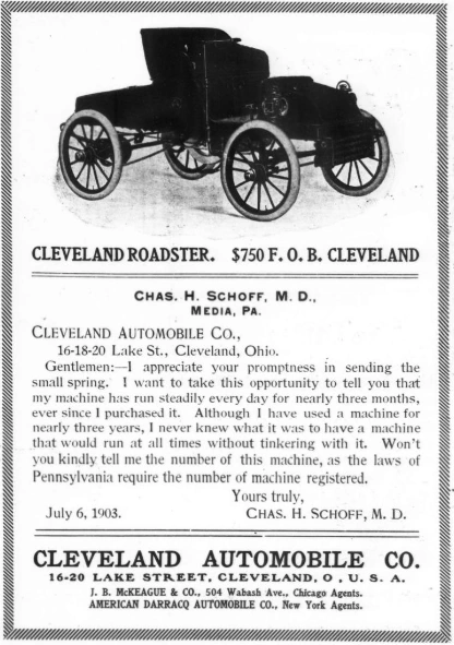 Cleveland Automobile Company (1902-1904) | MyCompanies Wiki | Fandom
