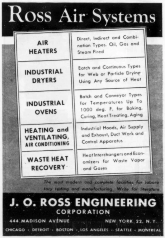 J. O. Ross Engineering Corporation | MyCompanies Wiki | Fandom