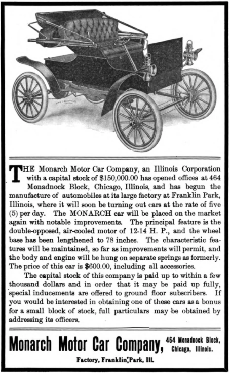 Monarch Motor Car Company (IL) | MyCompanies Wiki | Fandom