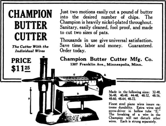 Champion Butter Cutter Manufacturing Company | MyCompanies Wiki | Fandom