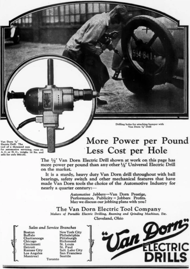 Van Dorn Electric Tool Company | MyCompanies Wiki | Fandom