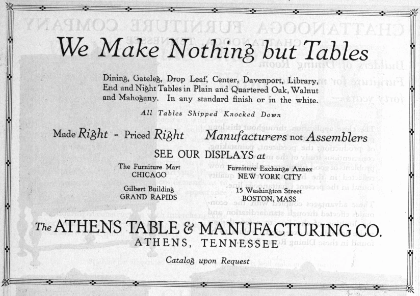 Athens Table & Manufacturing Company | MyCompanies Wiki | Fandom
