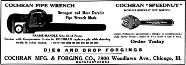 Cochran Pipe Wrench Manufacturing Company | MyCompanies Wiki | Fandom