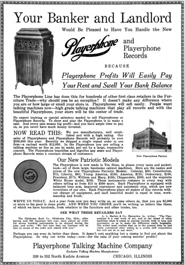 Playerphone Talking Machine Company | MyCompanies Wiki | Fandom