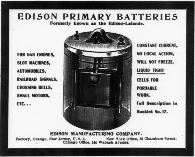 Edison Storage Battery Company | MyCompanies Wiki | Fandom