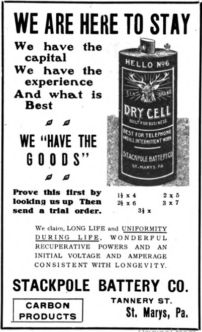 Stackpole Battery Company | MyCompanies Wiki | Fandom
