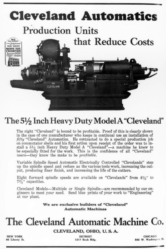 Cleveland Automatic Machine Company | MyCompanies Wiki | Fandom
