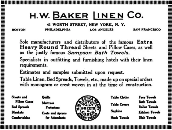H. W. Baker Linen Company | MyCompanies Wiki | Fandom