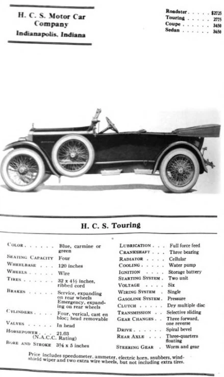 H. C. S. Motor Car Company | MyCompanies Wiki | Fandom