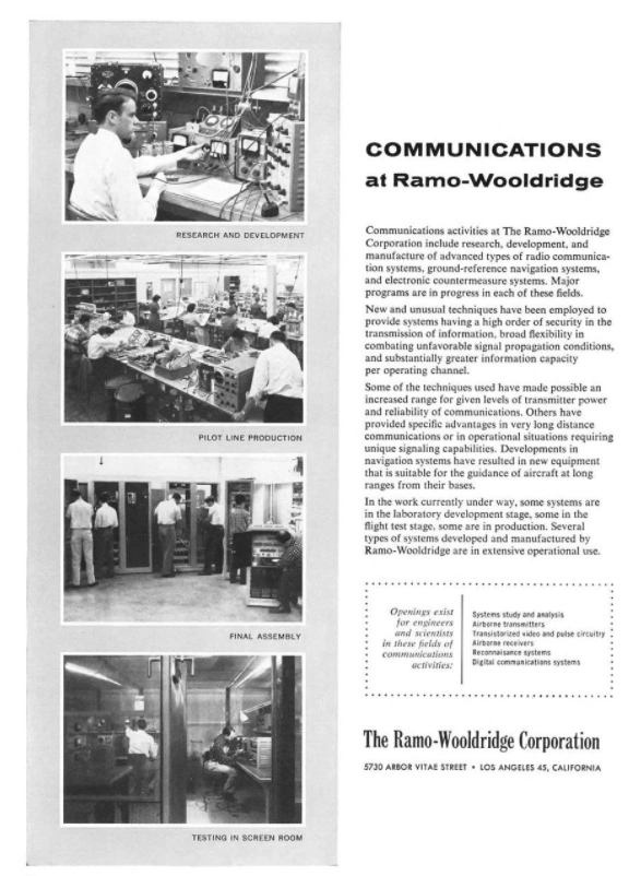 Ramo Wooldridge Corporation Mycompanies Wiki Fandom