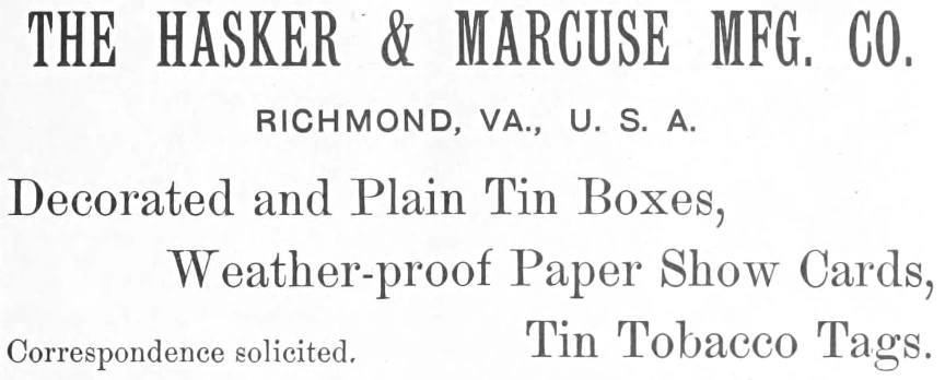 Hasker & Marcuse Manufacturing Company | MyCompanies Wiki | Fandom