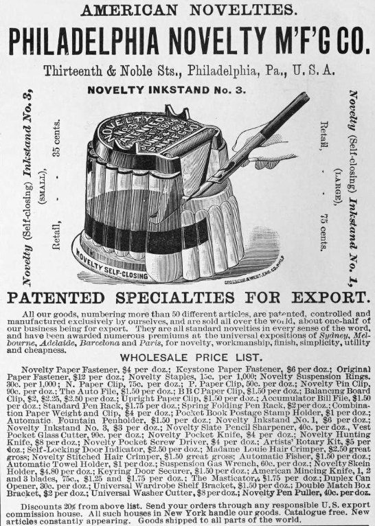 Philadelphia Novelty Manufacturing Company | MyCompanies Wiki | Fandom Philadelphia Novelty Manufacturing Company | MyCompanies Wiki | Fandom