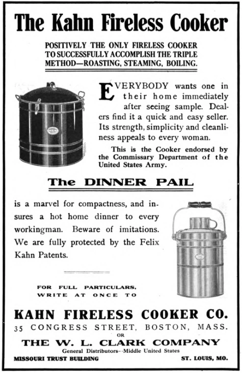 Kahn Fireless Cooker Company | MyCompanies Wiki | Fandom