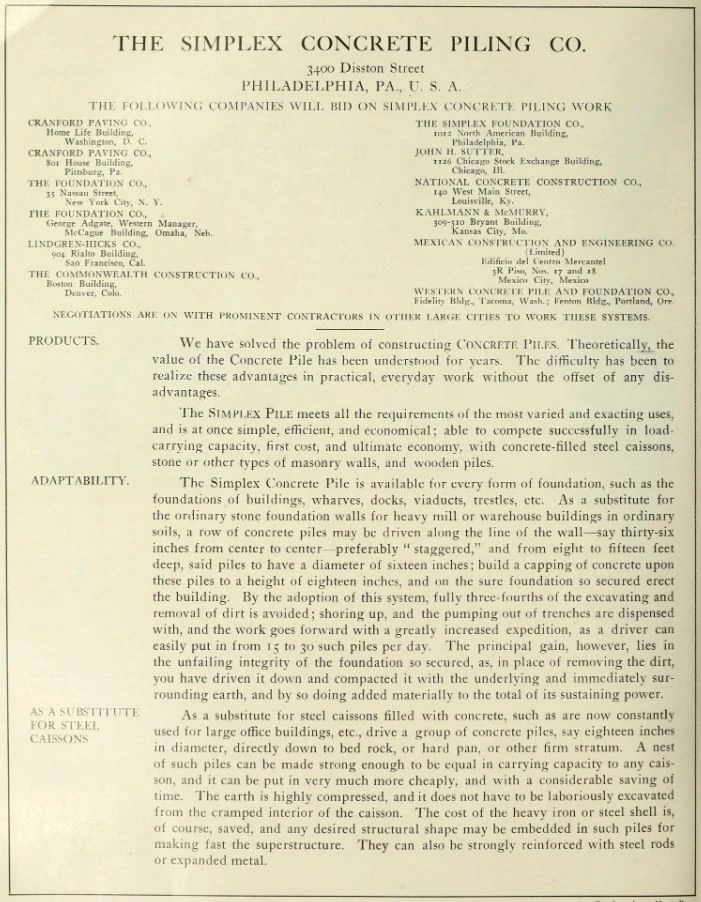 Simplex Concrete Piling Company | MyCompanies Wiki | Fandom