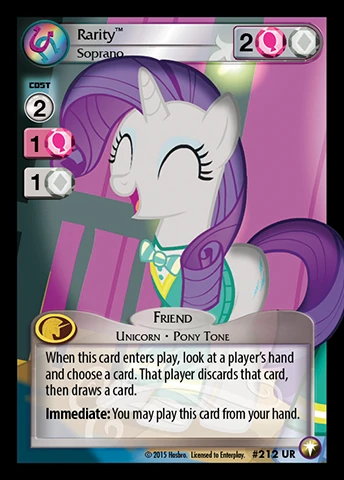 Rarity, Soprano | My Little Pony Collectible Card Game Wiki | Fandom