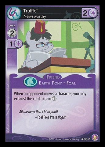 Truffle, Newsworthy | My Little Pony Collectible Card Game Wiki | Fandom