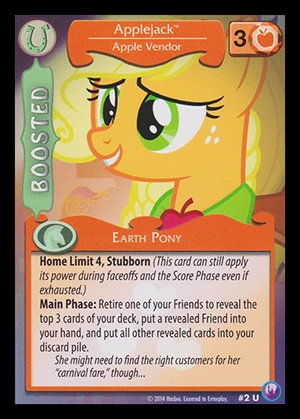 Applejack, Apple Vendor | My Little Pony Collectible Card Game Wiki ...