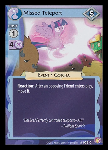 Missed Teleport | My Little Pony Collectible Card Game Wiki | Fandom