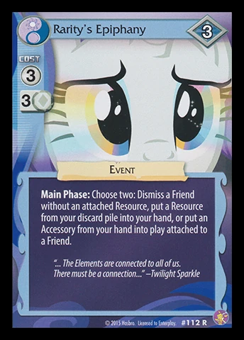 Rarity's Epiphany | My Little Pony Collectible Card Game Wiki | Fandom