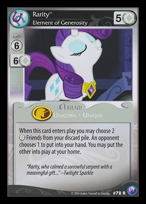 Rarity, Element of Generosity | My Little Pony Collectible Card Game ...