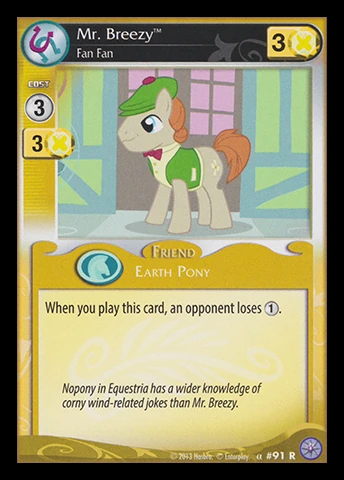 Mr. Breezy, Fan Fan | My Little Pony Collectible Card Game Wiki | Fandom