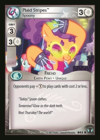 Plaid Stripes, Spoony | My Little Pony Collectible Card Game Wiki | Fandom