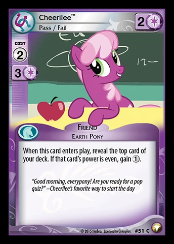 Cheerilee, Pass / Fail | My Little Pony Collectible Card Game Wiki | Fandom