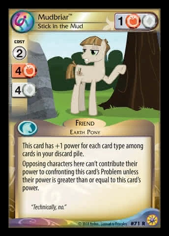 Mudbriar, Stick in the Mud | My Little Pony Collectible Card Game Wiki ...