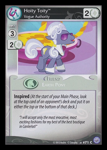 Hoity Toity, Vogue Authority | My Little Pony Collectible Card Game ...