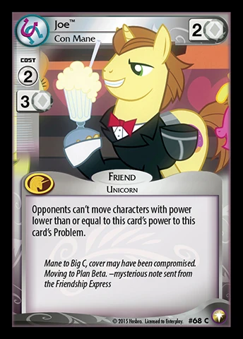 Joe, Con Mane | My Little Pony Collectible Card Game Wiki | Fandom