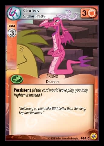 Cinders, Sitting Pretty | My Little Pony Collectible Card Game Wiki ...