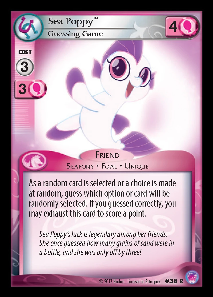 Sea Poppy, Guessing Game | My Little Pony Collectible Card Game Wiki ...