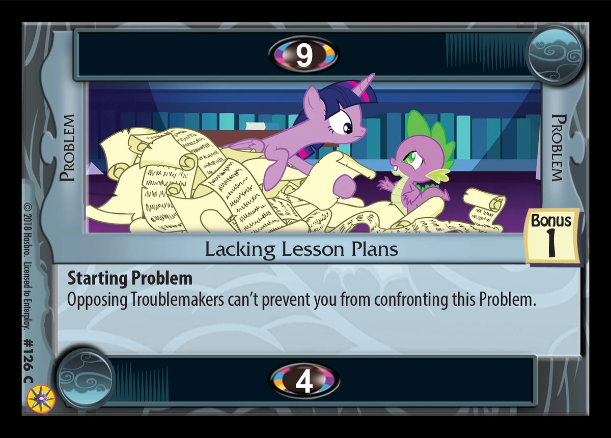 Lacking Lesson Plans | My Little Pony Collectible Card Game Wiki | Fandom