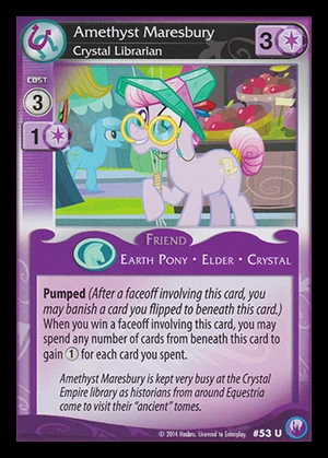 Amethyst Maresbury, Crystal Librarian | My Little Pony Collectible Card ...
