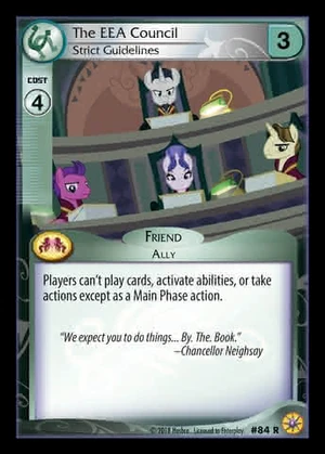 The EEA Council, Strict Guidelines | My Little Pony Collectible Card ...