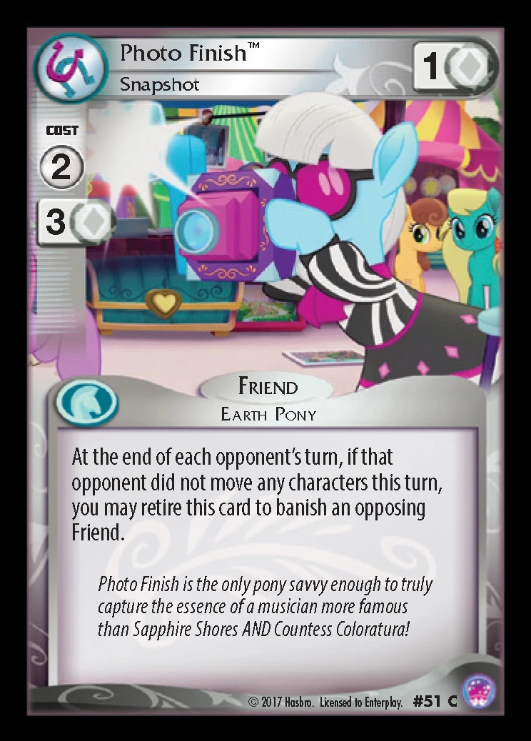 Photo Finish, Snapshot | My Little Pony Collectible Card Game Wiki | Fandom
