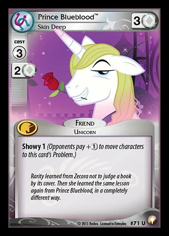 Prince Blueblood, Skin Deep | My Little Pony Collectible Card Game Wiki ...