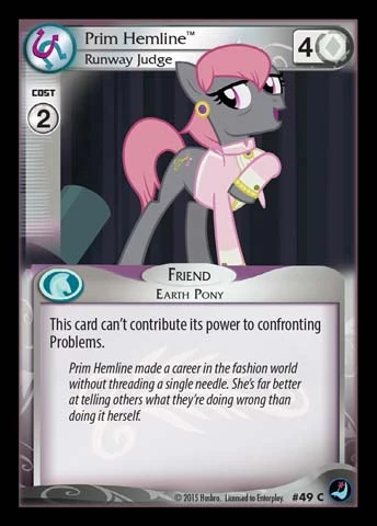 Prim Hemline, Runway Judge | My Little Pony Collectible Card Game Wiki ...