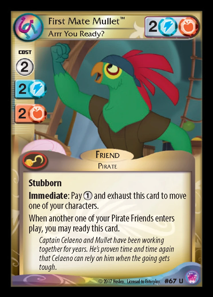First Mate Mullet, Arrr You Ready? | My Little Pony Collectible Card ...