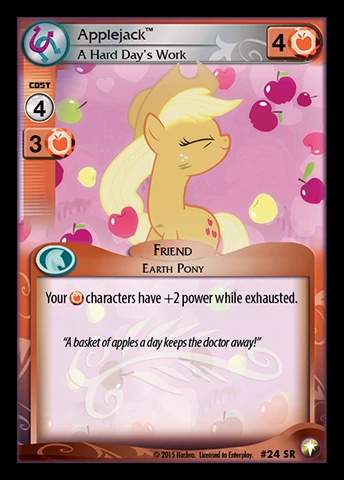 Applejack, A Hard Day's Work | My Little Pony Collectible Card Game ...