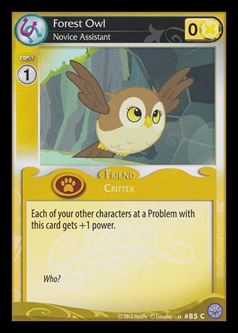 Forest Owl, Novice Assistant | My Little Pony Collectible Card Game ...
