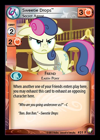 Sweetie Drops, Secret Agent | My Little Pony Collectible Card Game Wiki ...
