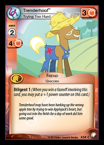 Trenderhoof, Trying Too Hard | My Little Pony Collectible Card Game ...