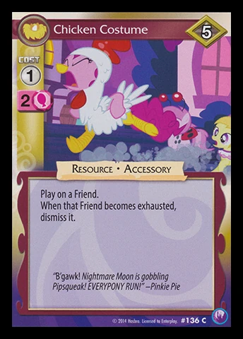 Chicken Costume | My Little Pony Collectible Card Game Wiki | Fandom