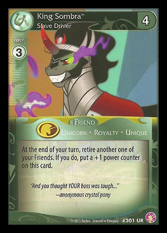 King Sombra, Slave Driver | My Little Pony Collectible Card Game Wiki ...